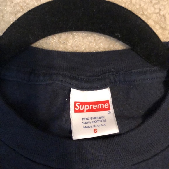 Supreme | Shirts | Supreme Navy Blue All Over Tee | Poshmark